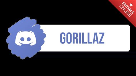 Gorillaz Animated Discord Subscribe Interface Button Text Effect Generator