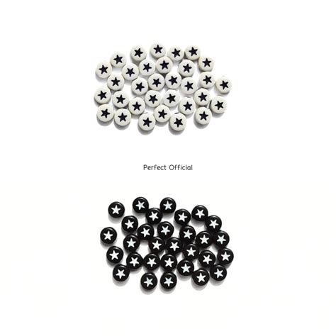 Jual Manik Mote Bintang Bulat Pipih 100 Biji Hitam Putih Shopee Indonesia