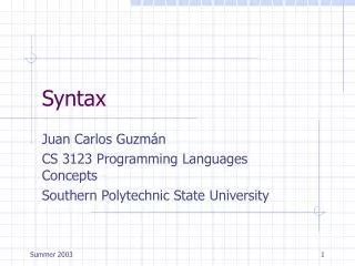 PPT Syntax PowerPoint Presentation Free Download ID 2435253
