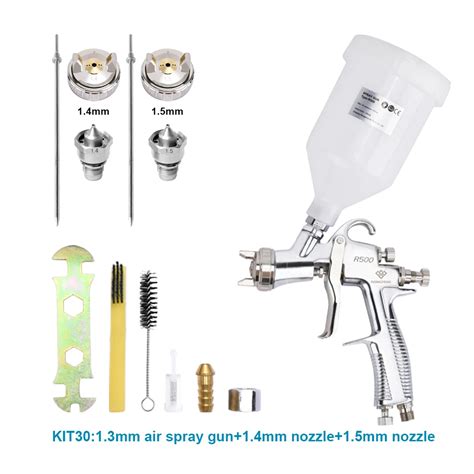 최신인기상품 물총과녁 Rongpeng 수성 오일 페인트 작업용으로 설계된 전문가용 R500 Lvlp 스프레이건 13mm 깍지 흠집 없는 부드러운 균일 스프레이