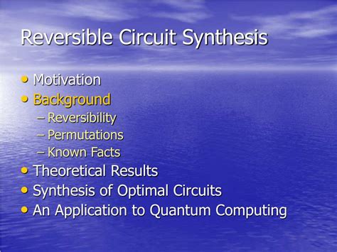 Ppt Reversible Circuit Synthesis Powerpoint Presentation Free