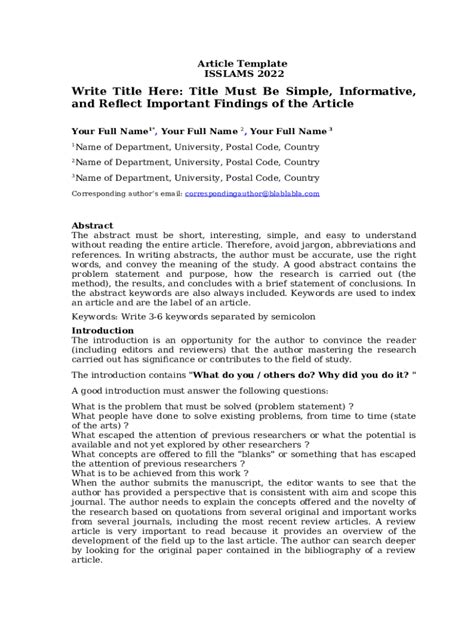 5 Simple Steps To Write A Good Research Paper Title Editage Doc Template Pdffiller