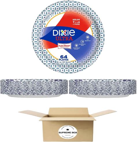 Dixie Ultra Disposable Paper Plates 8 ½ Inch Lunch Or Light Dinner Size Printed
