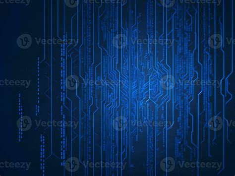 Ai Generated Blue Digital Binary Data On Computer Screen Background Binary Code Background
