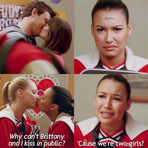 Brittany And Santana Kiss