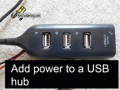 Add Power To A Usb Hub Hobby Electronic Soldering And Construction