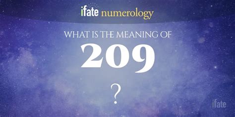 The Meaning Of The Number 209