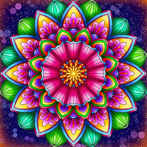 Colorful Mandala Flower Art Pintura Hippie Rocas Pintadas Con