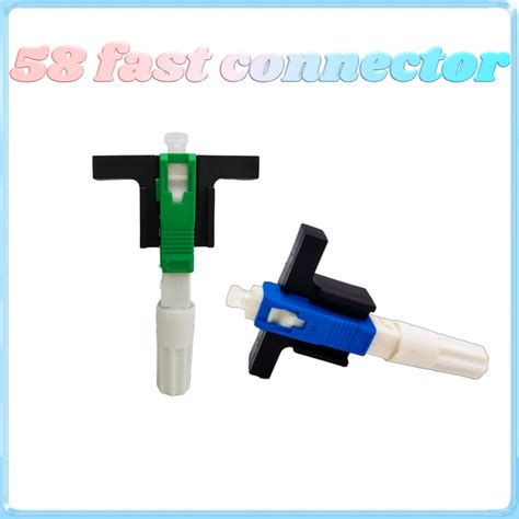 New Sc Apc Upc Fiber Optic Connector 58mm Ftth Optical Fast Connector Single Mode Fiber Quick