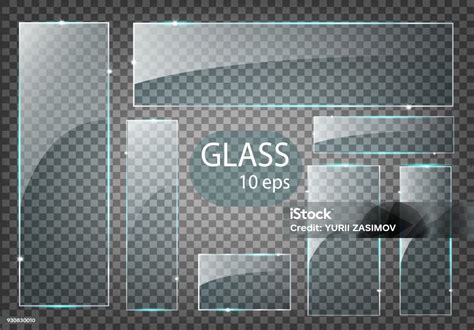 세스 빈 투명 유리 접시입니다 벡터 템플릿 복사 공간 배너 레이아웃입니다 사진 투명에 형광 백라이트와 현실적인 텍스처 0명에 대한 스톡 벡터 아트 및 기타 이미지 Istock