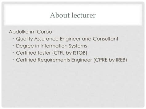 Agile Requirements Engineering By Abdulkerim Corbo Ppt