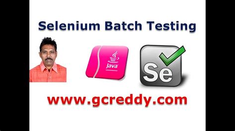 Batch Testing Using Seleniumwriting Selenium Test Casesg C Reddy