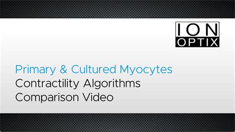 Ionoptix Video Primary And Cultured Cardiomyocyte Contractility Algorithms Ionoptix