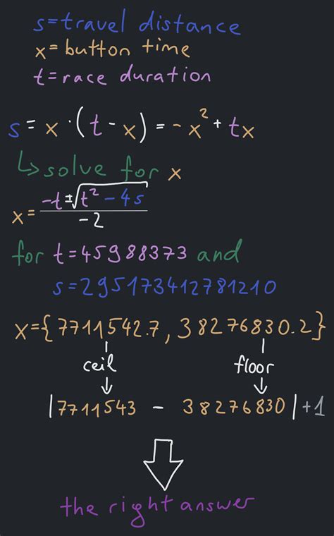 2023 Day 6 Part 2 Solved Just Using Math Radventofcode