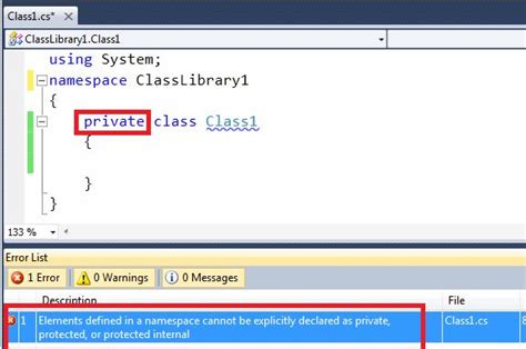 Default Scope Of A C Class