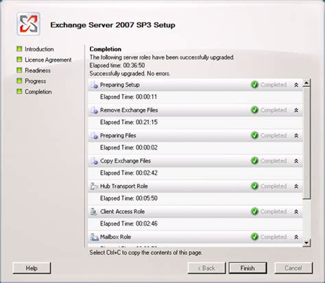 Error Installing Exchange 2007 SP3 On SBS 2008 MCB Systems