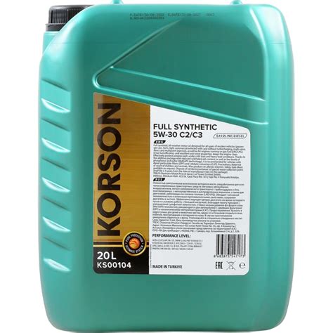 Моторное масло KORSON 5W-30 синтетическое, 20 л KS00104 - выгодная цена ...