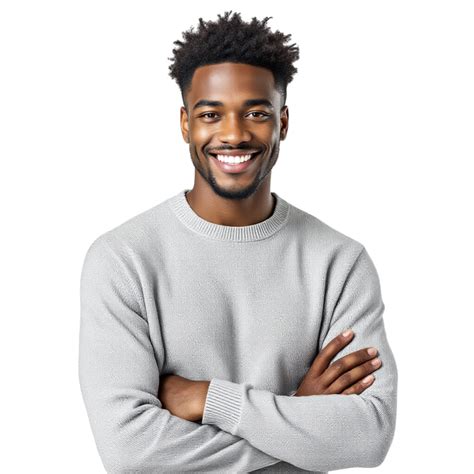 A Smiling Black Man In A Sweater 57225845 Png