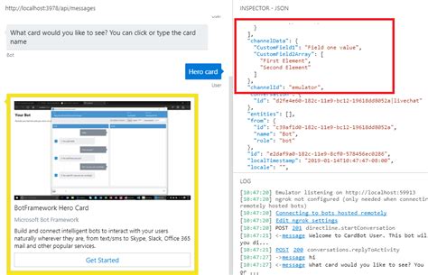 C Custom Debug Logging With Microsoft Bot Framework Emulator V4