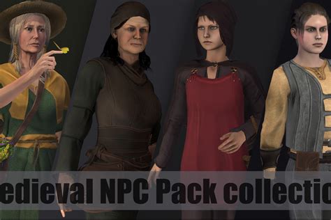Medieval Npc Pack Сollection Characters Unity Asset Store