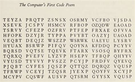 The Computers First Code Poem