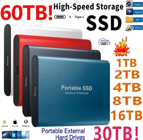 정품 하드 드라이브 휴대용 Ssd 2tb 모바일 솔리드 스테이트 드라이브 Usb 31 노트북 맥 데스크탑용 고속