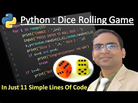 Learn Python by building a Simple Dice rolling Game | Easy Python Project in Just 11 Lines of ...