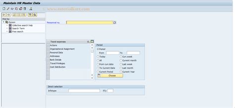 PRMD SAP Tcode Maintain HR Master Data