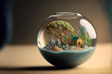 Premium Photo Isolated Miniature Globe