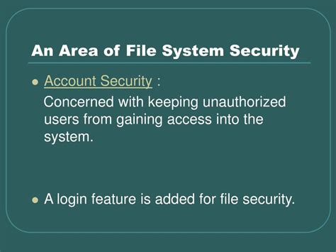 ppt file system security in unix powerpoint presentation free