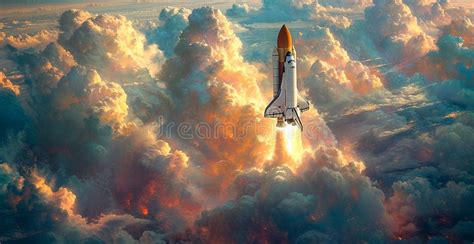 Launching A Nasa Spacecraft Into Space From Earth Rocket Flying To Mars Moon Iss Ai