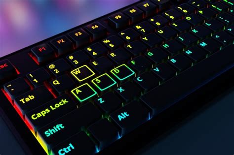 Premium Photo D Illustration Colorful Gaming Keyboard With Led Backlit Realistic Computer