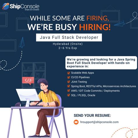 Javadeveloper Springboot Fullstack Techcareers Shipconsole