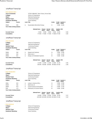 Academic Transcript PDF