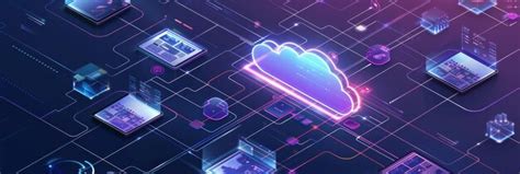 a futuristic depiction of a cloud computing network symbolizing data