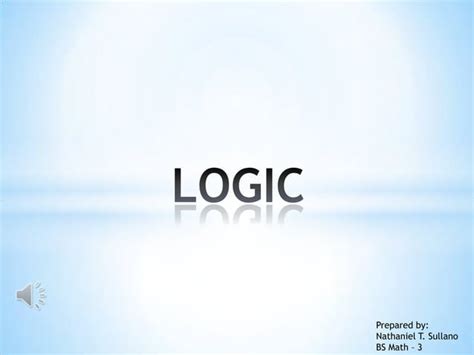 Logic And Set Theory Pptx Physics Science