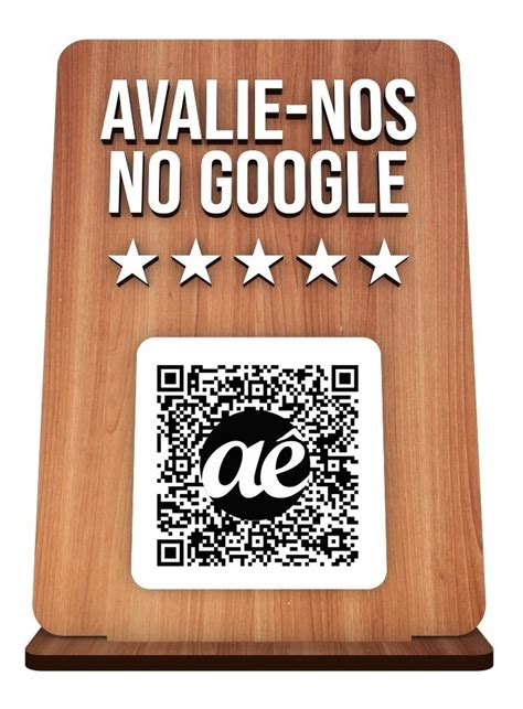 Placa Quadro Avaliação Google Meu Negocio Qr Code Bar Restau Parcelamento sem juros
