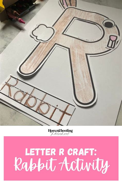 letter r craft rabbit activity homeschooling preschool