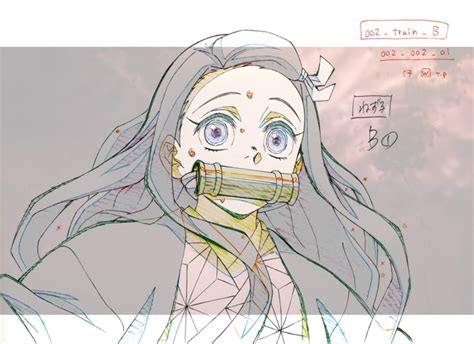 Nezuko Keyframe Overlay Storyboard Illustration Anime Character Design Animation Sketches