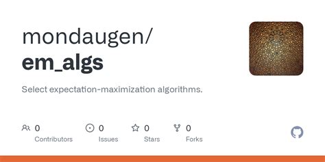 GitHub Mondaugen Em Algs Select Expectation Maximization Algorithms