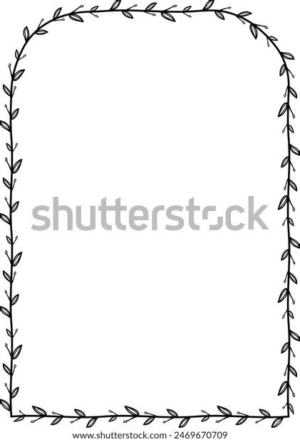Pseudo Three Centered Arch Vertical Frame Stock Vector Royalty Free