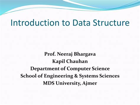 Introduction To Data Structure And Classification Pptx Databases Computer Software And