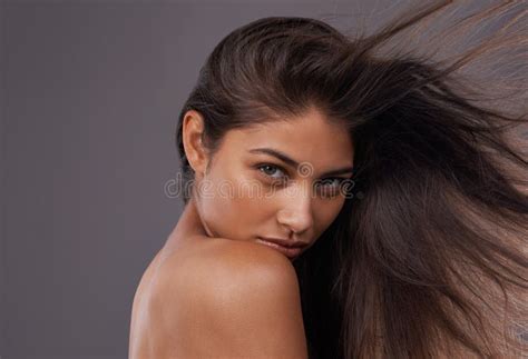 Letting Her Intense Side Show Portrait Of An Attractive Young Woman