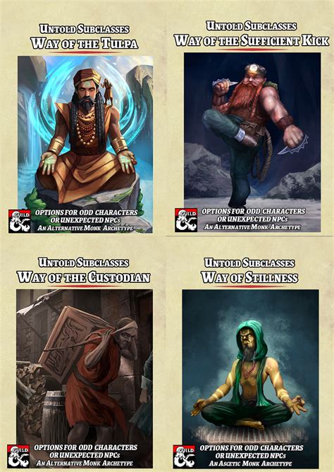 Untold Subclasses Monk Alternatives Vol 1 Bundle Dungeon Masters Guild Drivethrurpg