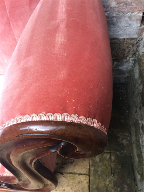 Victorian Mahogany Scroll Arm Sofa Settee Antiques Atlas