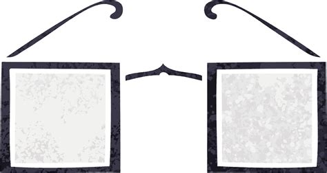 Retro Illustration Style Cartoon Square Glasses 10503777 Vector Art At