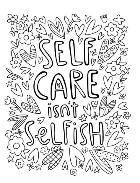 Mental Health Coloring Pages Free Printable Pdf