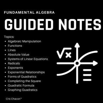 Systems Of Linear Equations Guided Notes Bundle By Fundamental Algebra