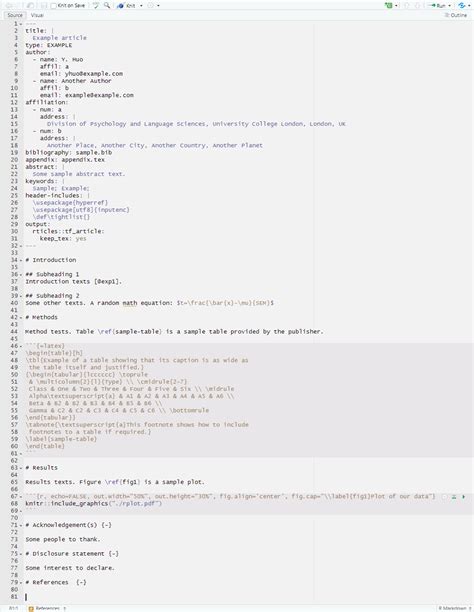 How I Got Ready To Write LaTeX Files Inside RMarkdown Yiling Huo