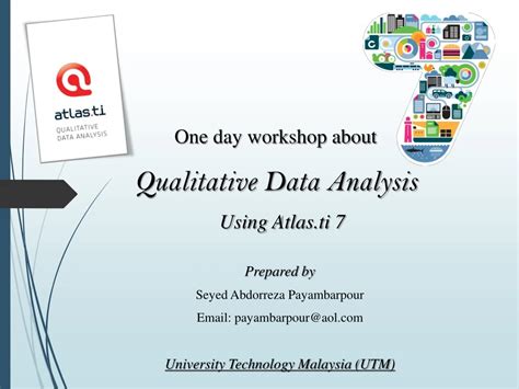 PPT Qualitative Data Analysis Workshop Using Atlas Ti 7 At UTM PowerPoint Presentation ID